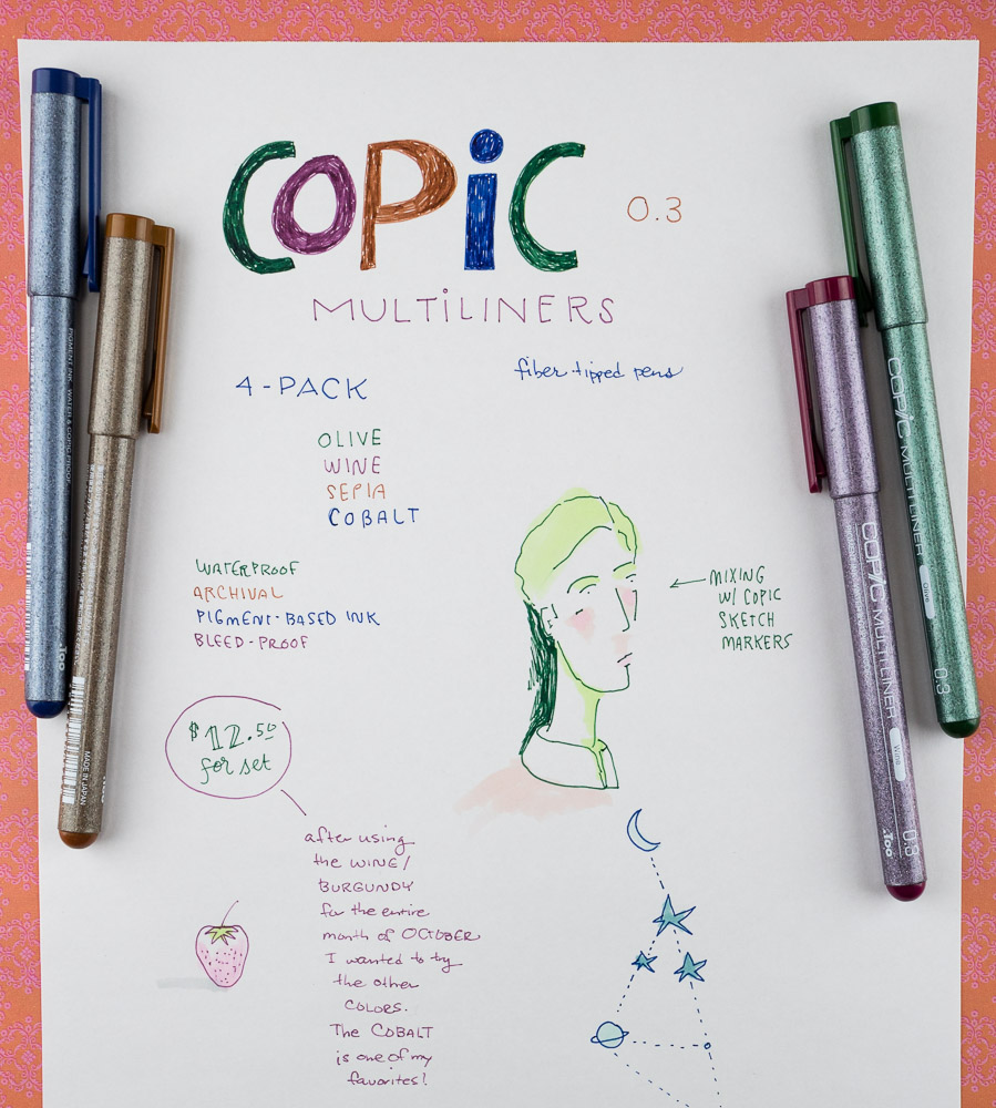 Pen Review: Copic Multiliners 0.3 4-Pack - The Well-Appointed Desk