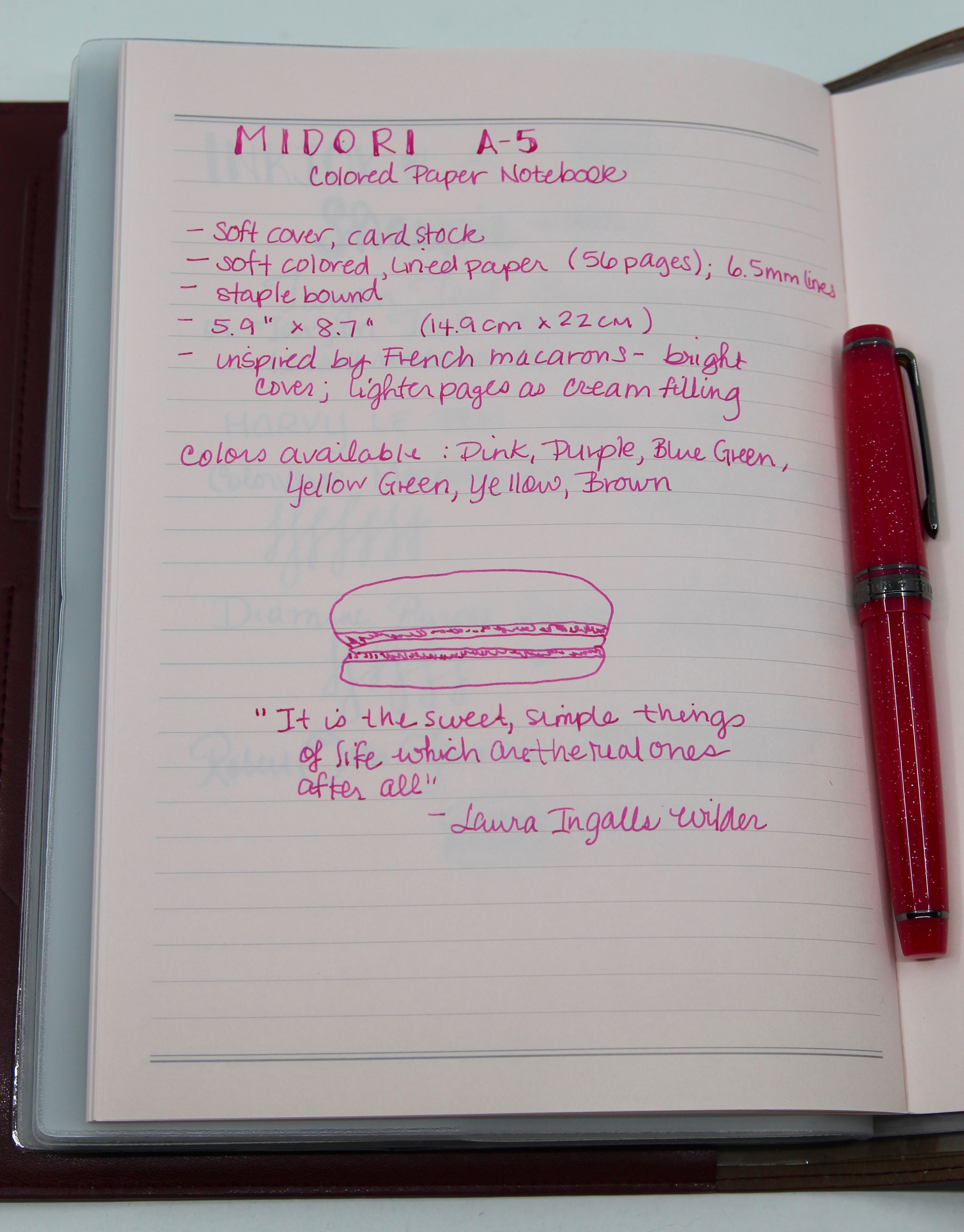 Notebook Review: Midori A5 Color Paper Notebook – The Well-Appointed Desk