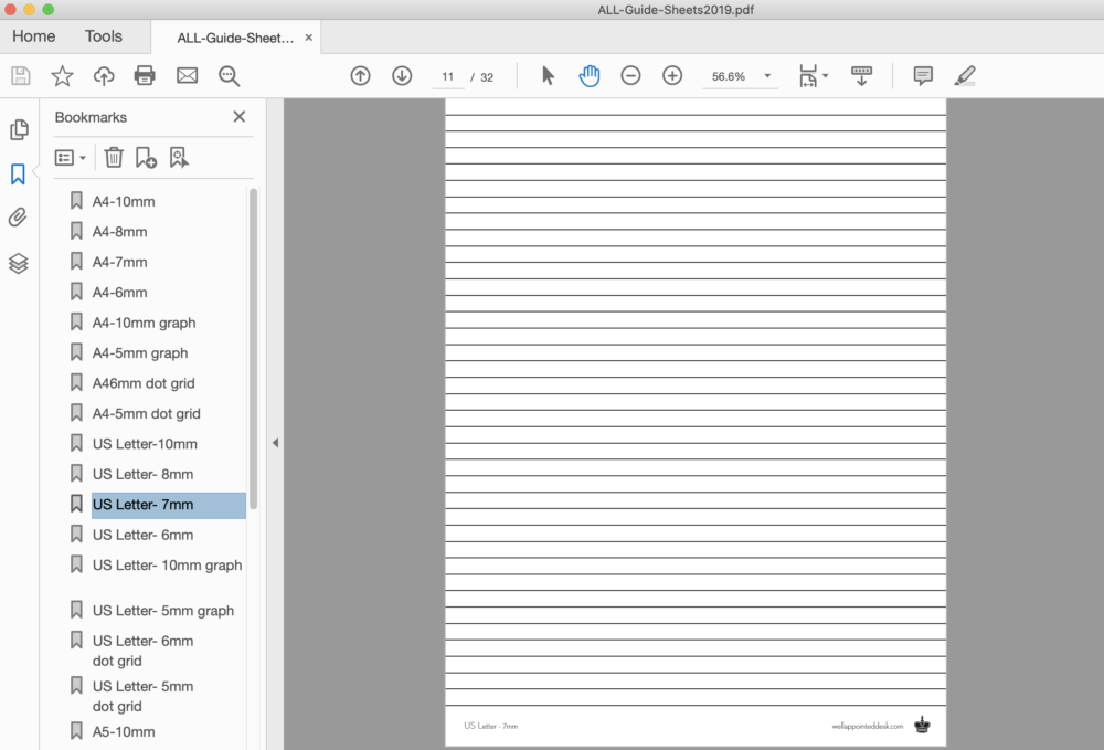 Guide Sheet Updates – The Well-Appointed Desk