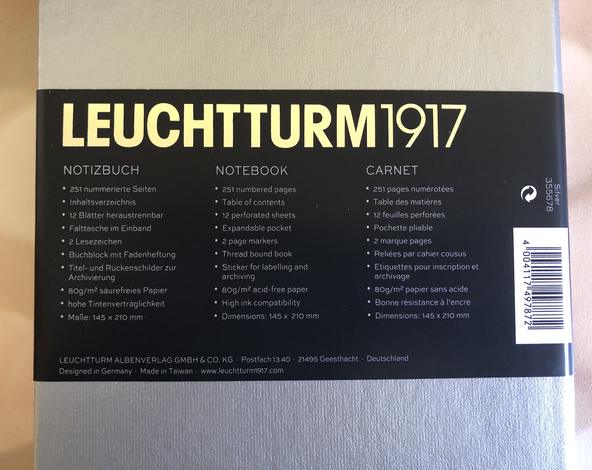 Notebook Review Leuchtturm1917 Hardcover A5 Metallic Edition The