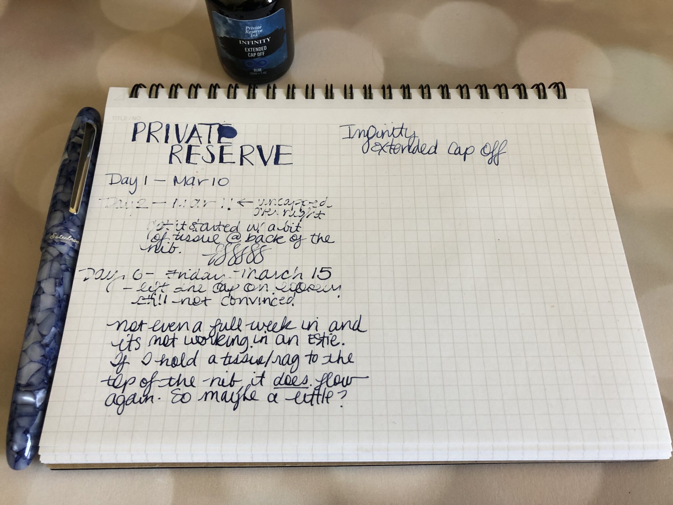 Ink Review: Private Reserve Ink, Infinity Blue – The Well-Appointed Desk